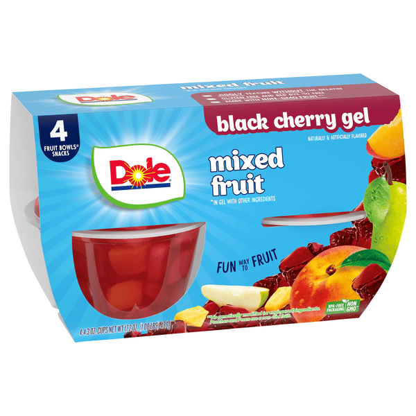 Dole Mixed Fruit In Black Cherry Gel 4 Count | Hy-Vee Aisles Online ...