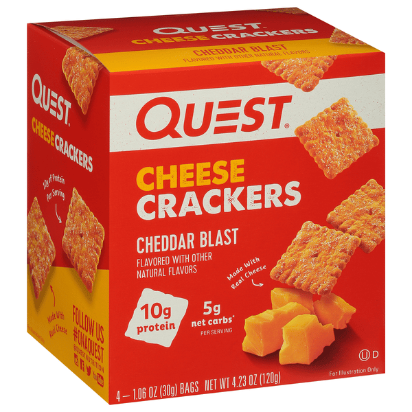 Quest Cheese Crackers, Cheddar Blast 4-1.06 Bags | Hy-Vee Aisles Online ...