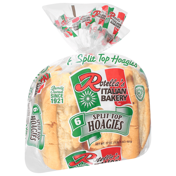 Rotella's Italian Bakery Split Top Hoagies, 6Ct | Hy-Vee Aisles Online ...
