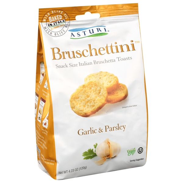 Asturi Bruschettini Garlic & Parsley Snack Size Toasts | Hy-Vee Aisles ...