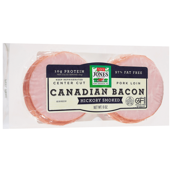 Jones Dairy Farms Sliced Canadian Bacon | Hy-Vee Aisles Online Grocery ...