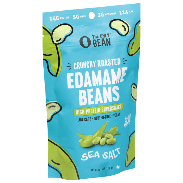 The Only Bean High Protein Supersnack Crunchy Roasted Sea Salt Edamame ...