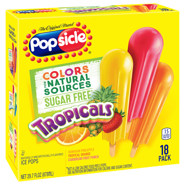 Popsicle Sugar Free Tropicals Hawaiian Pineapple, Tropical Orange ...