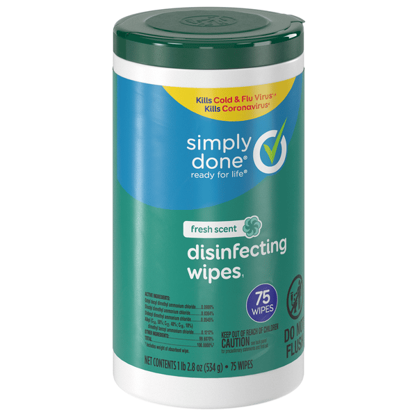 Simply Done Disinfecting Wipes | Hy-Vee Aisles Online Grocery Shopping