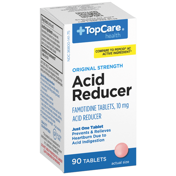TopCare Acid Reducer, Original Strength, 10 Mg, Tablets | Hy-Vee Aisles ...