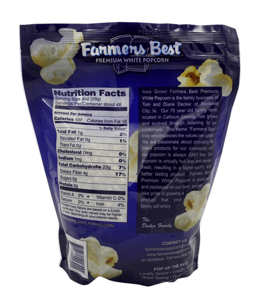 Farmers Best Premium White Popcorn All Natural Popping Corn | Hy-Vee ...