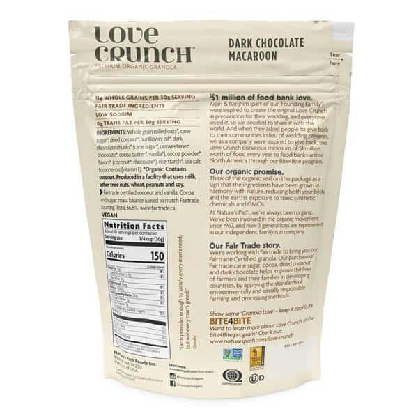 Nature's Path Love Crunch Organic Dark Chocolate & Macaroon Granola ...