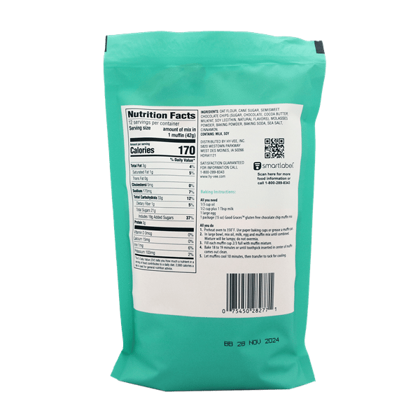 Good Graces Gluten Free Chocolate Chip Muffin Mix | Hy-Vee Aisles ...