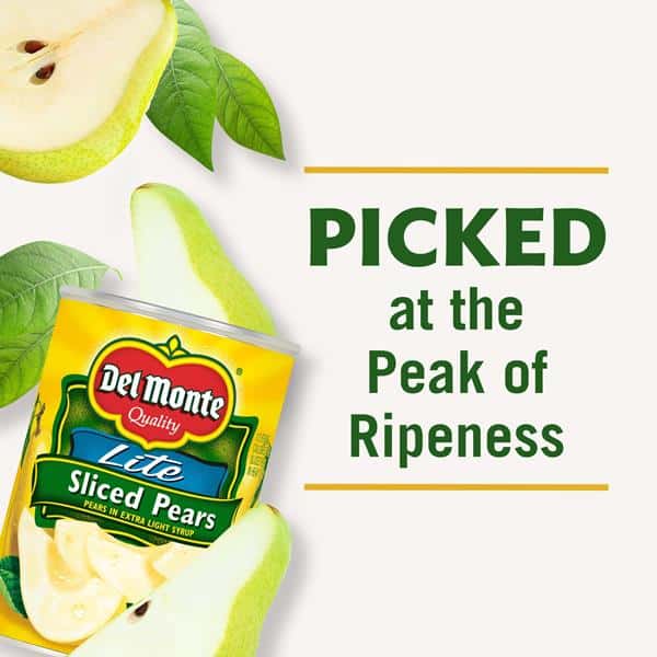 Del Monte Lite Sliced Pears In Extra Light Syrup | Hy-Vee Aisles Online ...