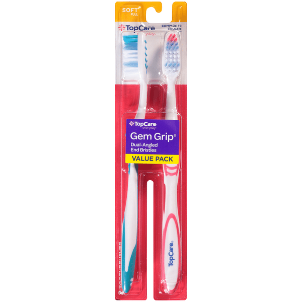 TopCare Gem Grip Soft Toothbrushes | Hy-Vee Aisles Online Grocery Shopping
