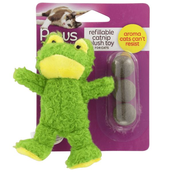 Paws Happy Life Refillable Frog Catnip Plush Toy for Cats | Hy-Vee ...