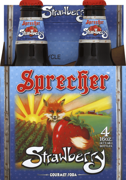 Sprecher Gourmet Soda, Strawberry 4Pk | Hy-Vee Aisles Online Grocery ...