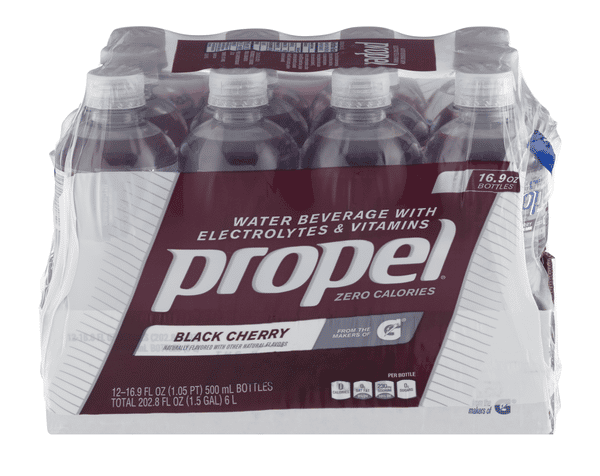 Propel Electrolyte Water Beverage, Zero Sugar, Black Cherry, 12Pk | Hy ...