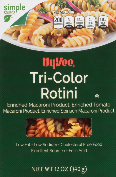 Hy-Vee Tri-Color Rotini Pasta | Hy-Vee Aisles Online Grocery Shopping