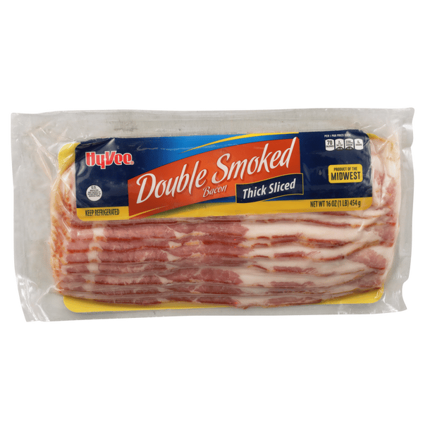 Hy-Vee Double Smoked Thick Sliced Bacon | Hy-Vee Aisles Online Grocery ...