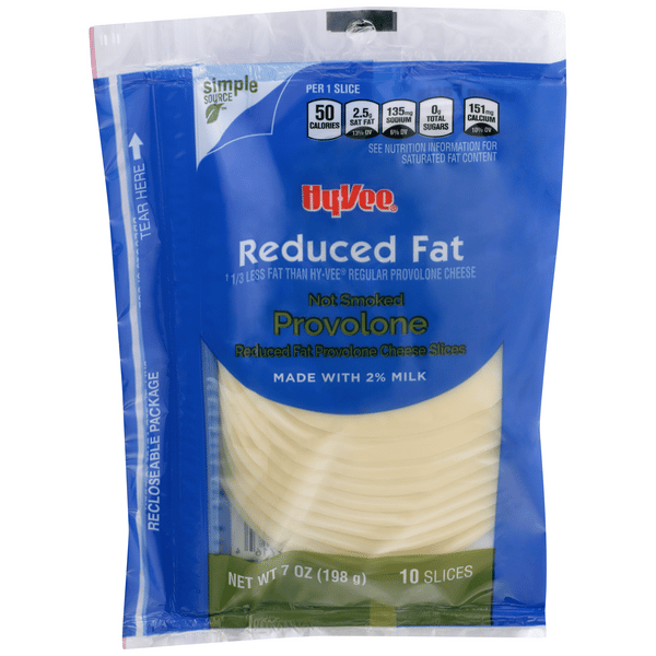 Hy-Vee Sliced 2% Reduced Fat Provolone Natural Cheese 10Ct | Hy-Vee ...