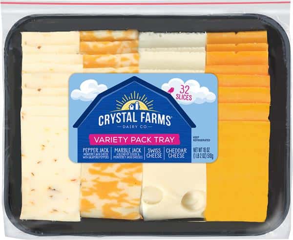 Crystal Farms Variety Pack Sliced Cheese | Hy-Vee Aisles Online Grocery ...