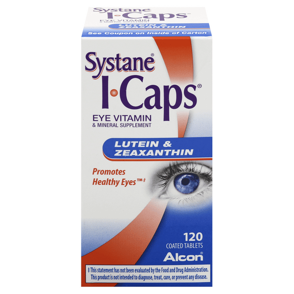 Alcon I Caps Lutein & Zeaxanthin Eye Vitamins Coated Tablets | Hy-Vee ...