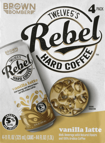 Rebel Hard Coffee 4 Pack Vanilla Latte Malt Beverage 4 ea | Hy-Vee ...