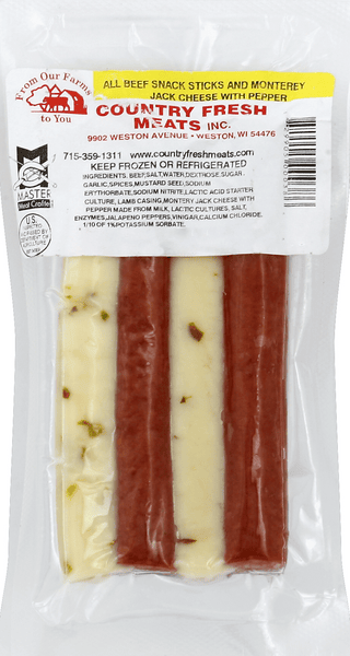 Country Fresh Meats Beef Snack Sticks & Monterey Jack Cheese with ...