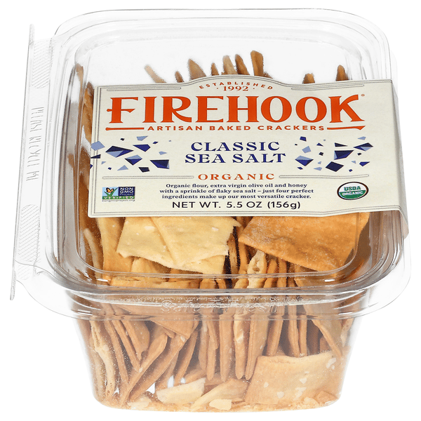 Firehook Organic Classic Sea Salt Artisan Baked Crackers | Hy-Vee ...