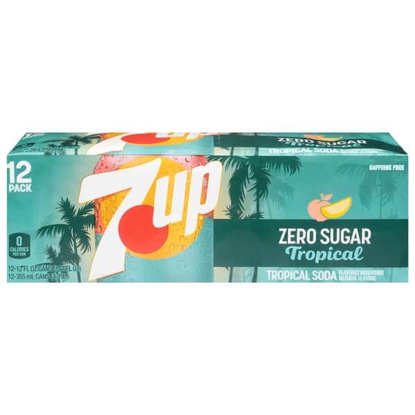 7UP Tropical Zero Sugar Soda 12pk | Hy-Vee Aisles Online Grocery Shopping