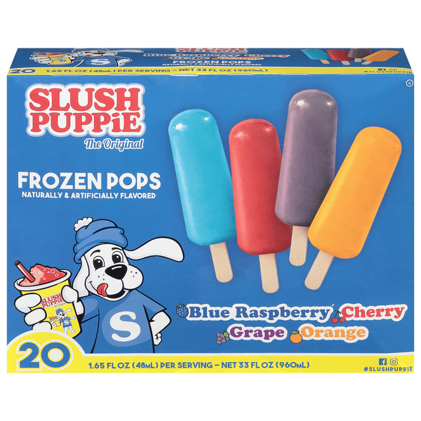 Slush Puppie Frozen Pops, Assorted, 20-1.65 fl oz | Hy-Vee Aisles ...