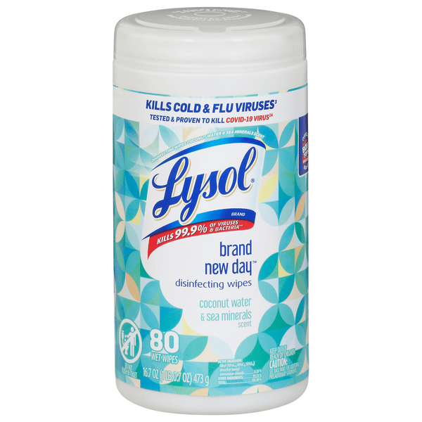 Lysol Disinfecting Wipes, Coconut Water & Sea Minerals Scent | Hy-Vee ...