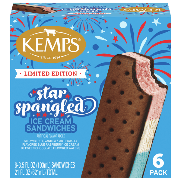 Kemps All American Ice Creams Sandwiches, 6-3.5 oz | Hy-Vee Aisles ...