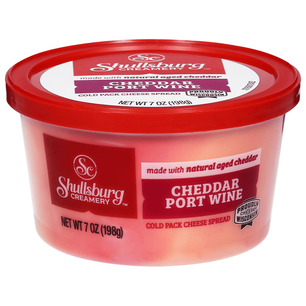 Shullsburg Creamery Cold Pack Cheddar Port Wine Cheese Spread 7 oz | Hy ...