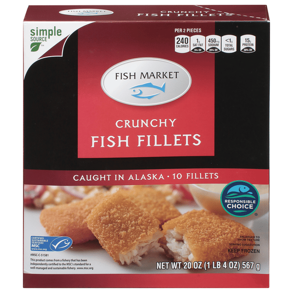 Fish Market Crunchy Fish Fillets 10Ct | Hy-Vee Aisles Online Grocery ...