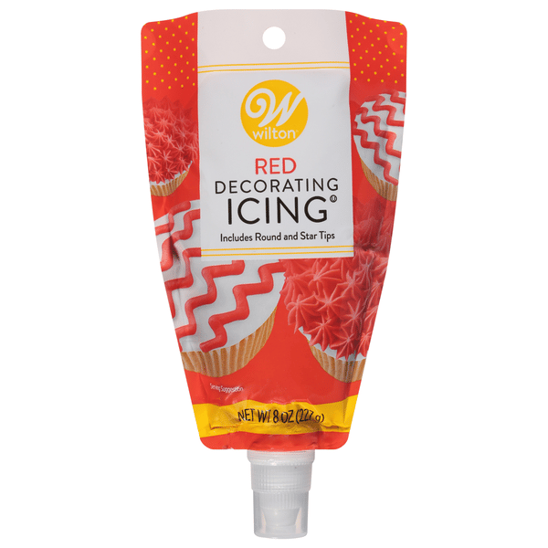 Wilton Red Decorating Icing Includes Round & Star Tips | Hy-Vee Aisles ...