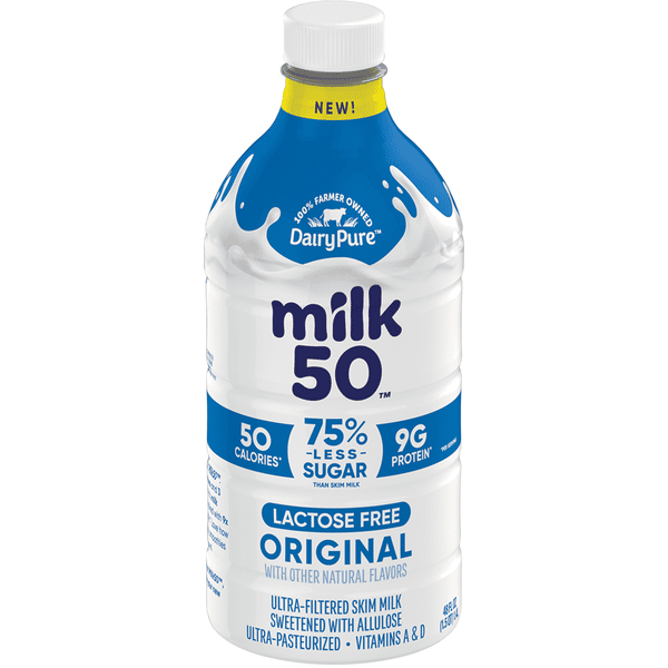 DairyPure Milk 50 Original Lactose Free Skim Milk | Hy-Vee Aisles ...