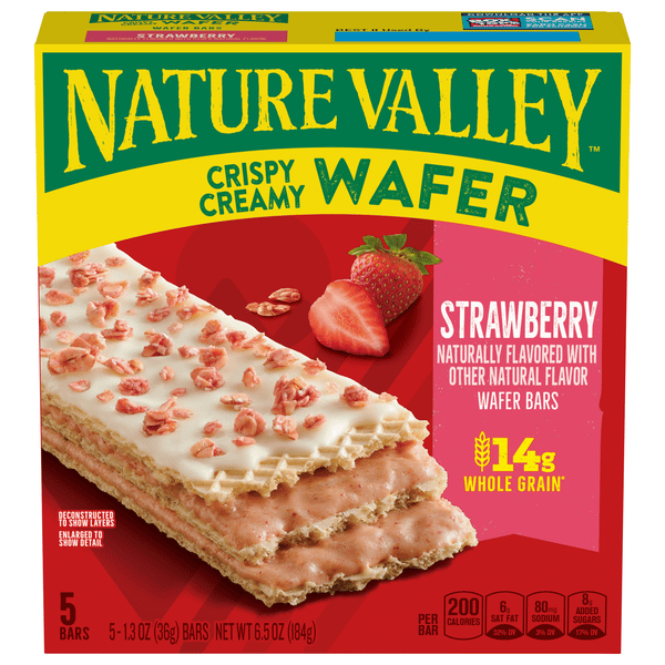 Nature Valley Wafer Bars, Strawberry, 5-1.3 oz Bars | Hy-Vee Aisles ...