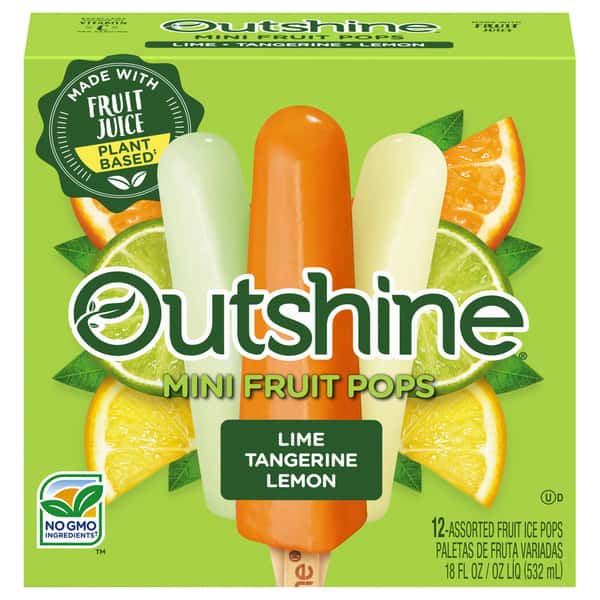 Outshine Lime, Tangerine, And Lemon Frozen Fruit Pops, Variety Pack ...