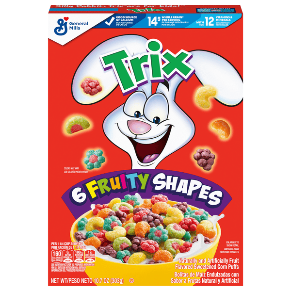 General Mills Trix Fruit Flavored Sweetened Corn Puff | Hy-Vee Aisles ...