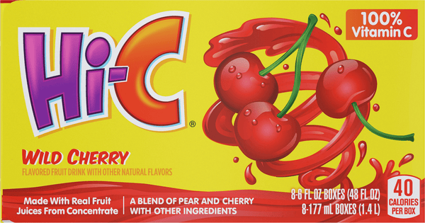 Hi-C Wild Cherry 8PK | Hy-Vee Aisles Online Grocery Shopping