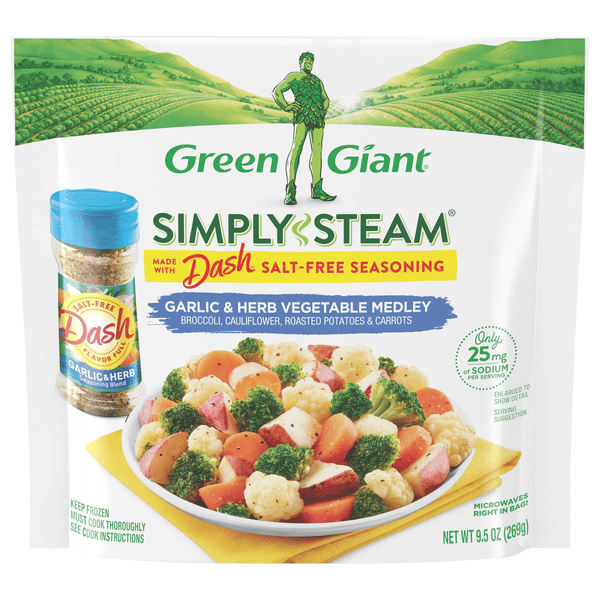 Green Giant Simply Steam Garlic & Herb Vegetable Medley, Frozen ...