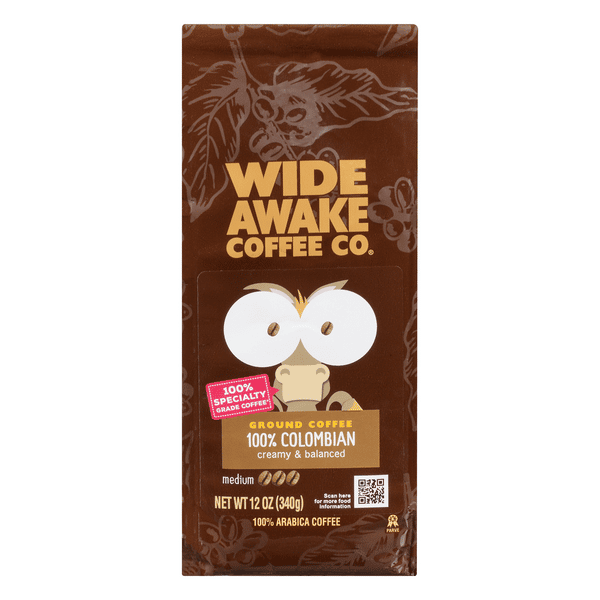 Wide Awake Coffee Co. Medium 100% Colombian Ground Coffee | Hy-Vee ...