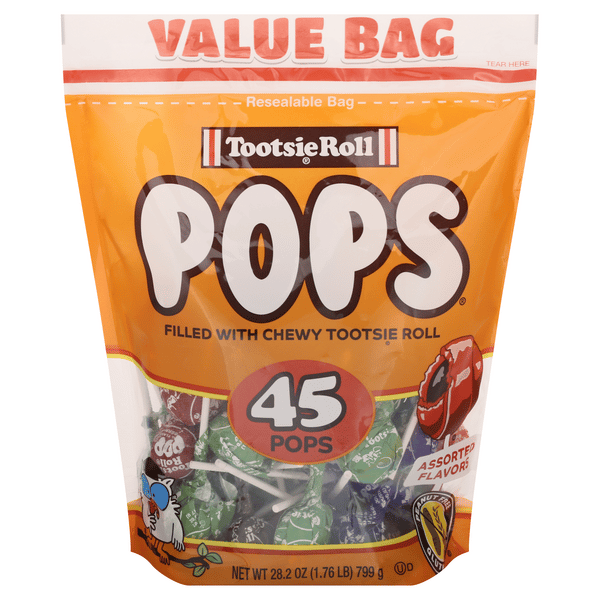 Tootsie Roll Pops, Assorted Flavors, Value Bag 45Ct | Hy-Vee Aisles ...