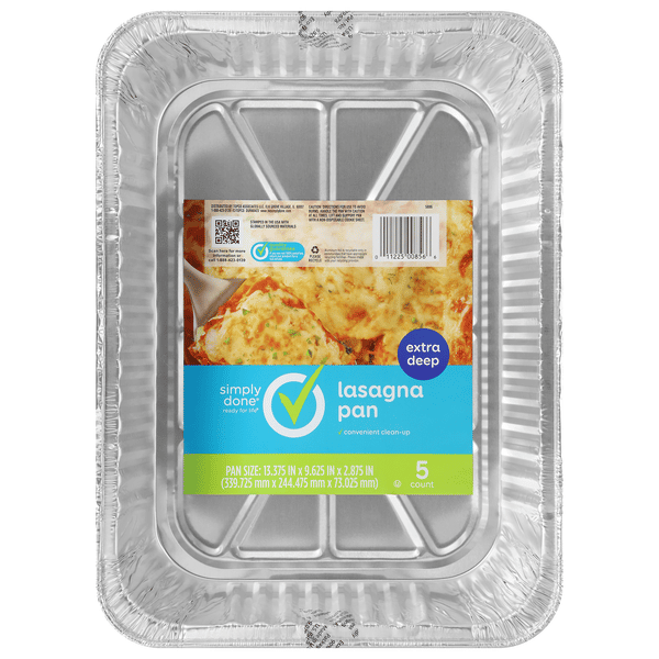 Simply Done Extra Deep Lasagna Pan 5 ea | Hy-Vee Aisles Online Grocery ...