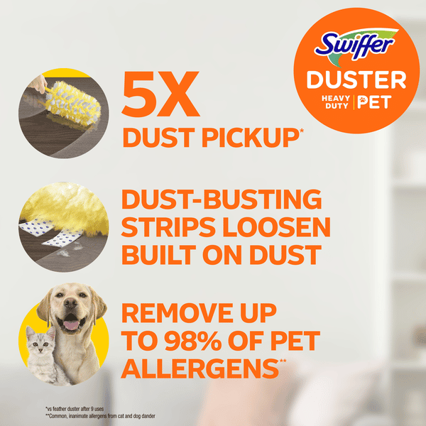 Swiffer Dusters, Pet Heavy Duty Refills with Febreze Odor Defense | Hy ...
