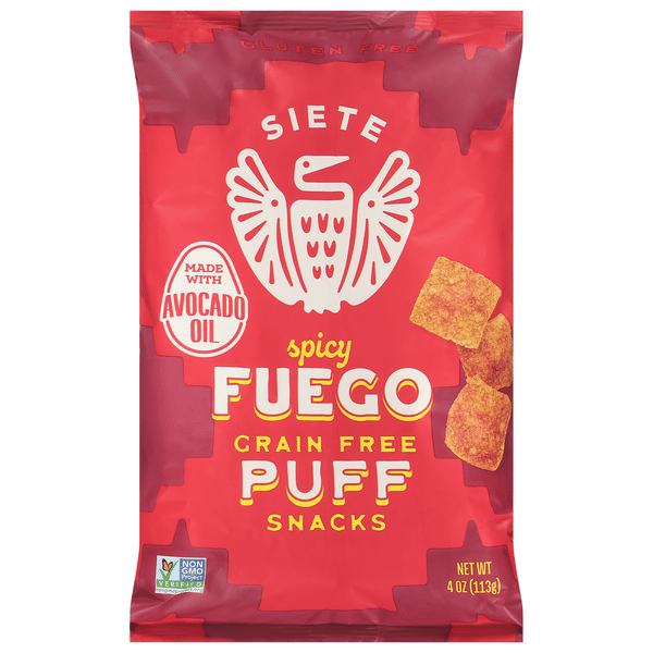 Siete Puff Snacks, Grain Free, Spicy Fuego | Hy-Vee Aisles Online ...