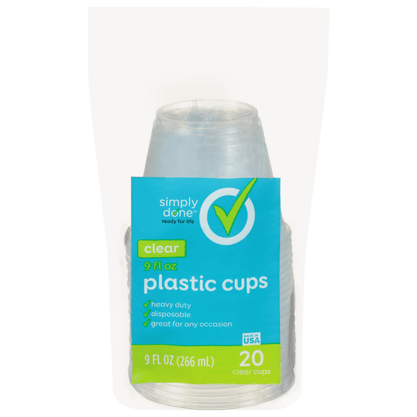 Simply Done Clear 9Oz Plastic Cups | Hy-Vee Aisles Online Grocery Shopping