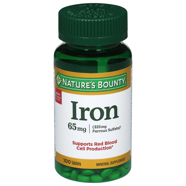 Nature's Bounty 65 mg Iron 100 Tablets | Hy-Vee Aisles Online Grocery ...