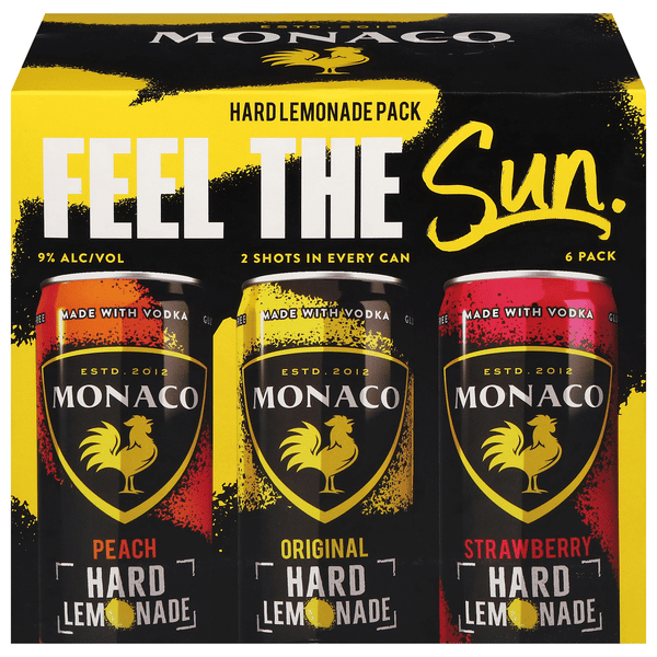 Monaco Feel The Sun Variety Pack Hard Lemonade | Hy-Vee Aisles Online ...