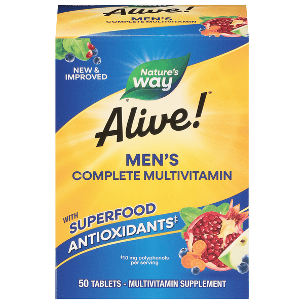 Alive! Complete Multivitamin, Men’s Energy, Tablets | Hy-Vee Aisles ...