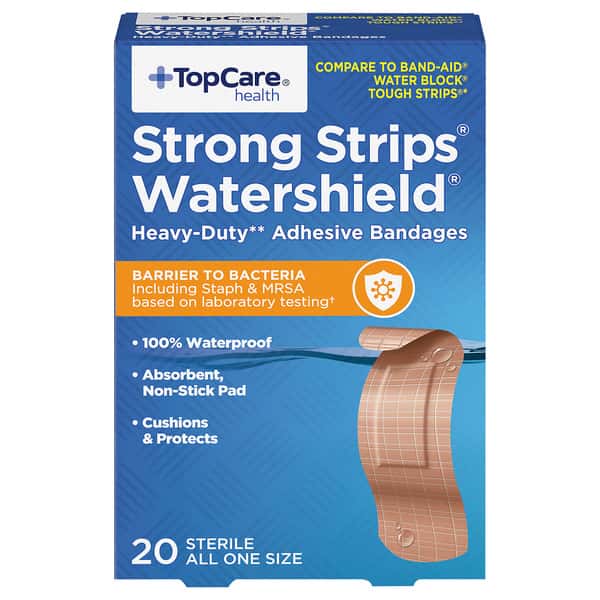TopCare Waterproof Strong Strips Bandages All One Size | Hy-Vee Aisles ...