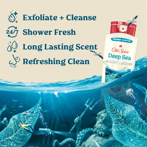 Old Spice Old Spice Men's Body Wash Deep Cleanse With Deep Sea Minerals ...