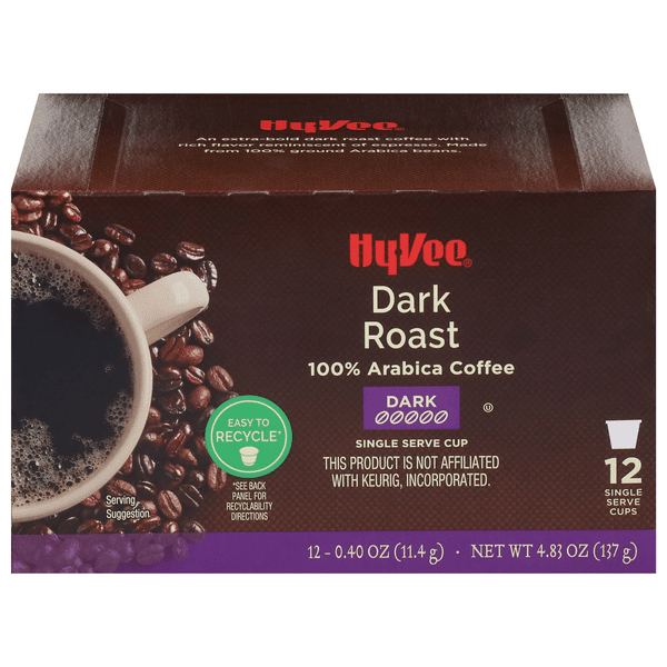 Hy-Vee Dark Roast Single Serve Cup Coffee 12-.40 oz ea. | Hy-Vee Aisles ...